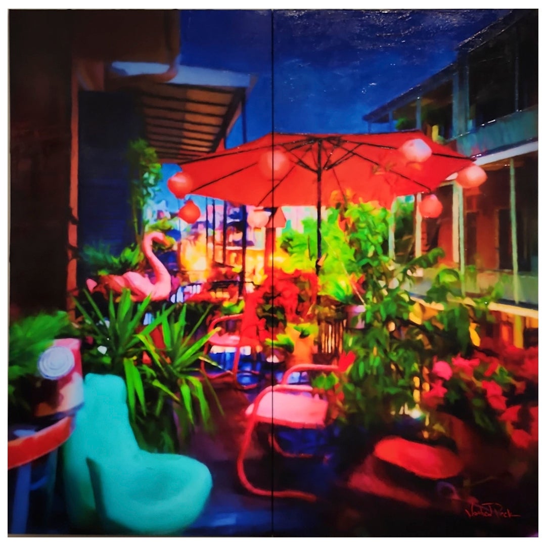 Balcony On Royal Street | Original Mixed Media Painting by Matthew Peck ...